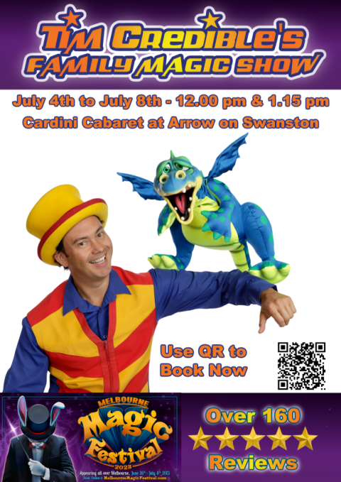 Kids Magician Melbourne - Tim Credible the Magician- Kids Entertainment